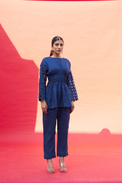 BLUE LINEN PANTS – Aruni Design